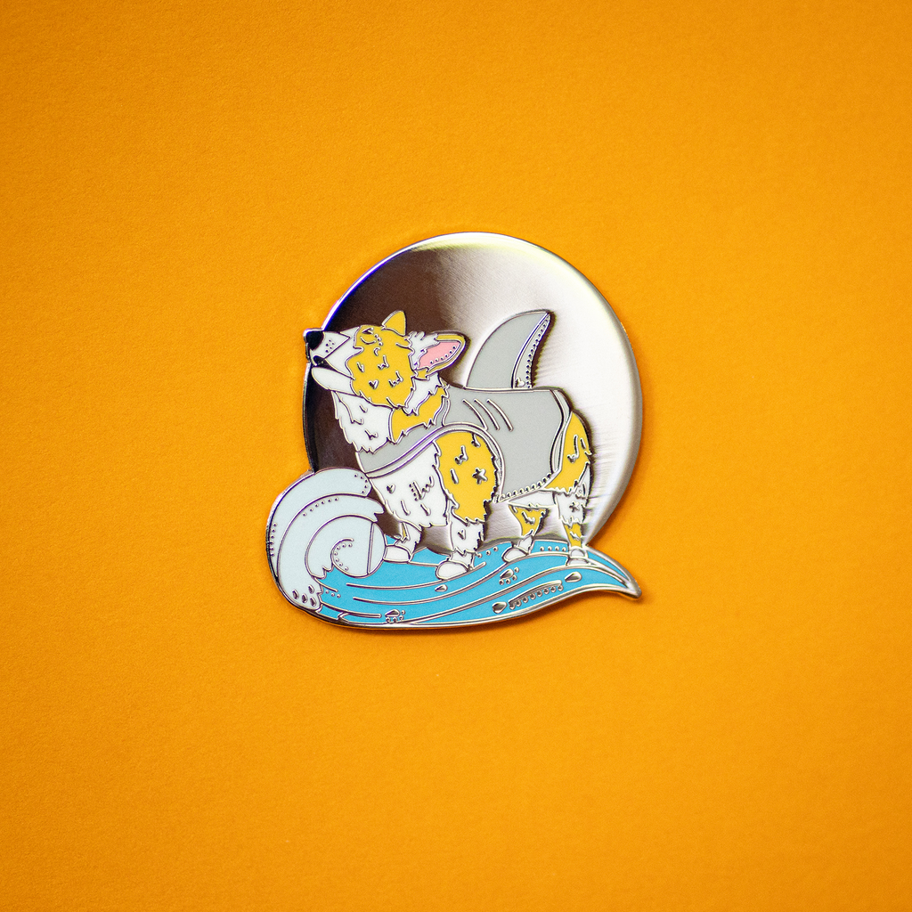 Surfing Shark Corgi – Malz Palz